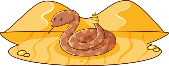Snake in the desert Royalty Free Vector Image - VectorStock