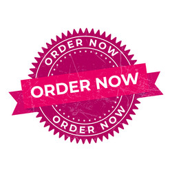 Order now stamp rubber badge seal label Royalty Free Vector