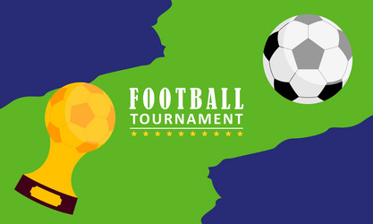Football tournament logo Royalty Free Vector Image