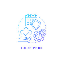 Future proof concept icon Royalty Free Vector Image