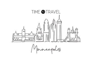 Minneapolis city skyline minnesota usa Royalty Free Vector