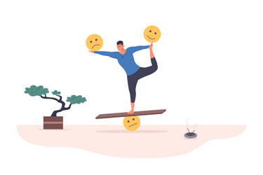 Calm brain meditation Royalty Free Vector Image