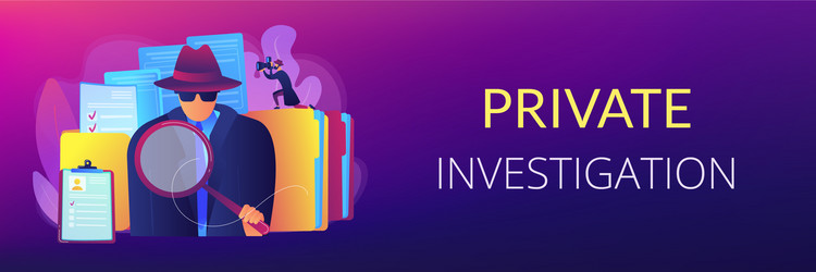 Private investigation concept banner header Vector Image