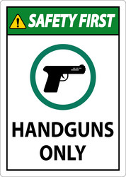Caution firearms allowed sign lawful concealed Vector Image