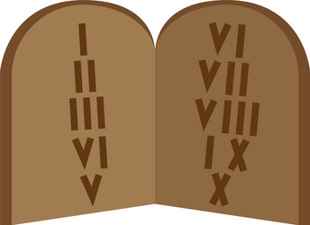 Stone with commandments Royalty Free Vector Image