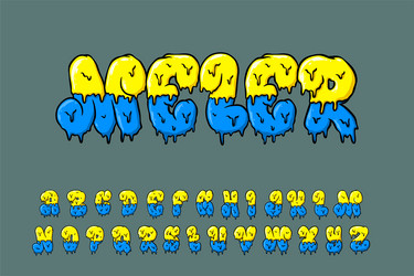 Alphabet graffiti hiphop text letters Royalty Free Vector