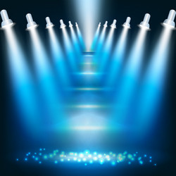 Colorful glow spotlights background Royalty Free Vector