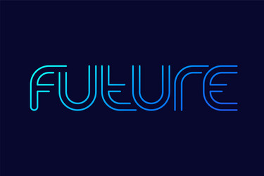 Future logo line design with gradient Royalty Free Vector