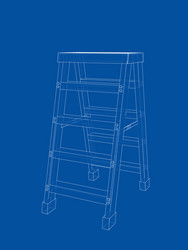 Outline household steps Royalty Free Vector Image