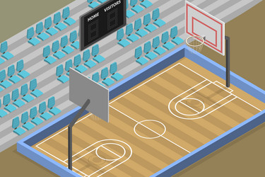 Basketball court concept Royalty Free Vector Image