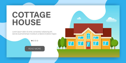 Modern cottage house set real estate concept Vector Image