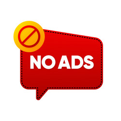 No ads red badge label for promotion isolated Vector Image