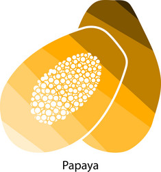 Detailed icon papaya Royalty Free Vector Image