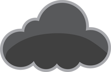 Single cloud icon Royalty Free Vector Image - VectorStock