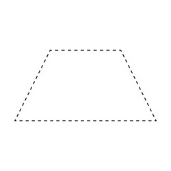 Trapezoid or trapezium shape dotted symbol icon Vector Image