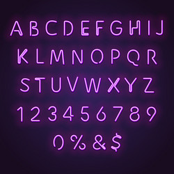 Neon lettering Royalty Free Vector Image - VectorStock