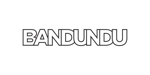 Bandundu in the congo emblem design features Vector Image