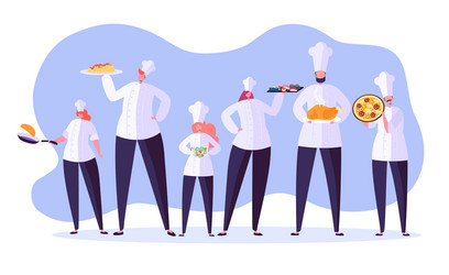 Funny chef cooking cartoon Royalty Free Vector Image