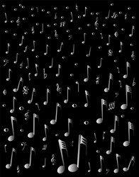 Seamless pattern with falling music notes Vector Image