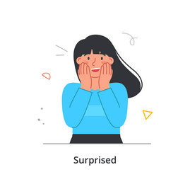 Shock and surprise emotion and reactions template Vector Image