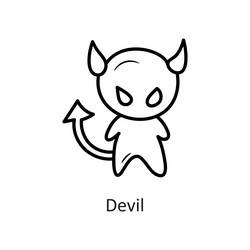 Devil fill outline icon design Royalty Free Vector Image
