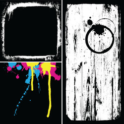 Vintage torn paper frame overlay with tape Vector Image