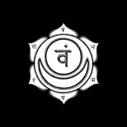 Chakra svadhishthana symbol Royalty Free Vector Image