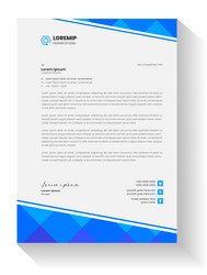 Clean corporate business proposal letterhead Vector Image
