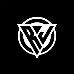 Jr logo letter monogram with triangle shape Vector Image