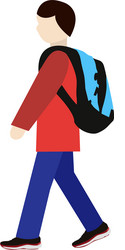 Walking to school icon Royalty Free Vector Image