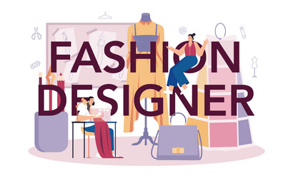 Fashion designer concept professional tailor Vector Image