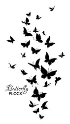Butterfly Flock Vector Images (over 220)