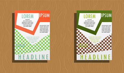 Set of flyer design template - brochure annual Vector Image