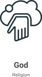 Satyr outline icon thin line black Royalty Free Vector Image