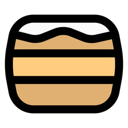 Krapfen dessert outline icon set Royalty Free Vector Image