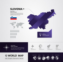 Slovenia map Royalty Free Vector Image - VectorStock