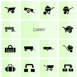 5 carry icons Royalty Free Vector Image - VectorStock