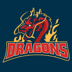 Dragon sport mascot logo design Royalty Free Vector Image