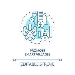 Promote smart villages concept icon Royalty Free Vector