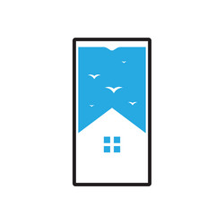 Smartphone home icon logo Royalty Free Vector Image