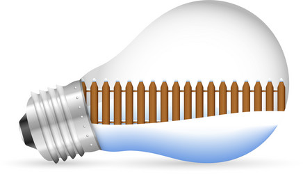 Light bulb landscape Royalty Free Vector Image
