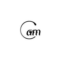 Am signature square logo initial concept Vector Image