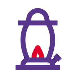 Ancient source of light using burning oil Vector Image