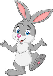 Cartoon rabbit running Royalty Free Vector Image