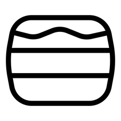 Krapfen dessert outline icon set Royalty Free Vector Image