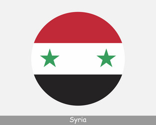 Round icon with national flag of syria Royalty Free Vector