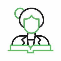 Female professor icon image Royalty Free Vector Image