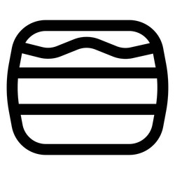 Krapfen dessert outline icon set Royalty Free Vector Image