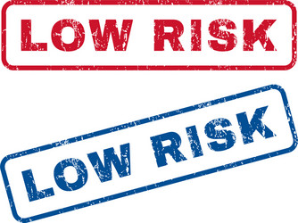 Low risk rubber stamp Royalty Free Vector Image