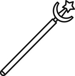 Magic crook icon simple style Royalty Free Vector Image